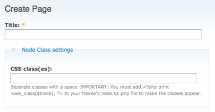 Node Class | Drupal.org